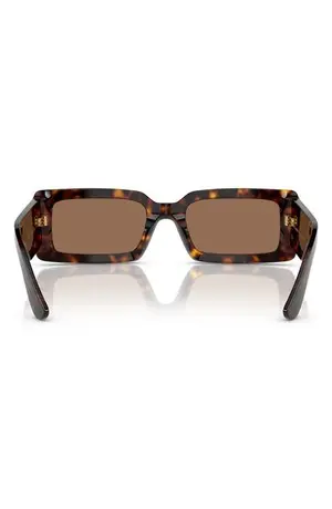 Dolce & Gabbana 53mm Rectangular Sunglasses - Havana