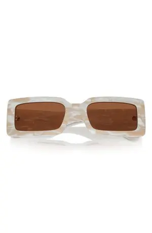 Dolce & Gabbana Dolce&Gabbana 53mm Rectangular Sunglasses Light Brown