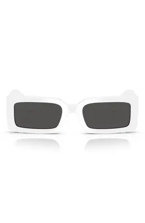 Dolce & Gabbana Dolce&Gabbana 53mm Rectangular Sunglasses White