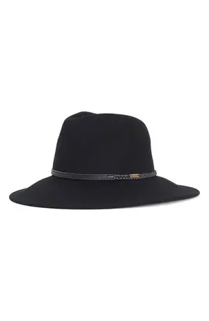 Barbour Tack Wool Felt Fedora Black