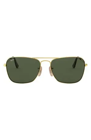 Ray-ban Caravan 55mm Sunglasses - Gold/dark Green