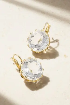 Ileana Makri 18-karat Diamond, And Topaz Earrings - Gold