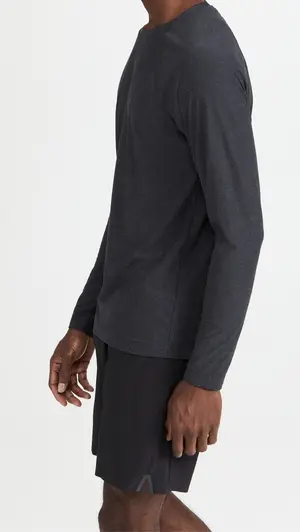 RHONE Reign Long Sleeve Tee - Black Heather