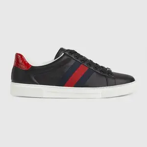 Gucci Ace Sneaker With Web - Black