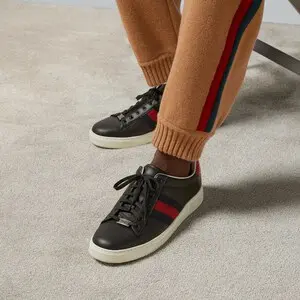 Gucci Ace Sneaker With Web - Black