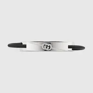 Gucci Interlocking G Engraved Tag Bracelet
