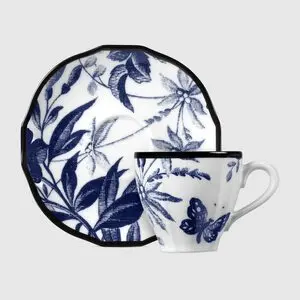 Gucci Herbarium Coffee Cup And Saucer, Set Of Two - One-color