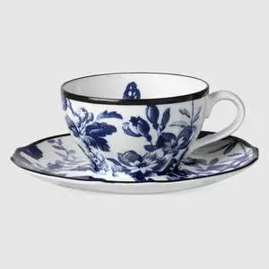 Gucci Herbarium Teacup And Saucer, Set Of Two - One-color