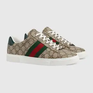 Gucci Ace Gg Canvas Sneaker With Web Stripe