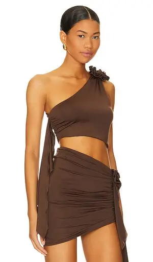 LOVERS AND FRIENDS Cordelia Top - Chocolate Brown