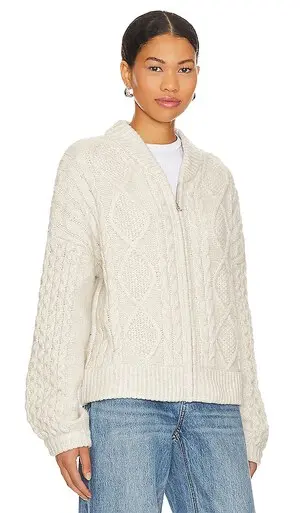 Central Park West Savannah Zip Up Sweater