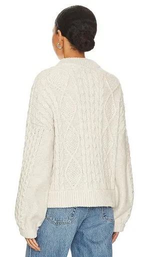 Central Park West Savannah Zip Up Sweater