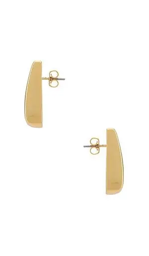 HEAVEN MAYHEM Ribbed Metallic Earrings - Gold