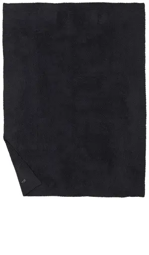 Barefoot Dreams Cozychic Throw In Black - Carbon