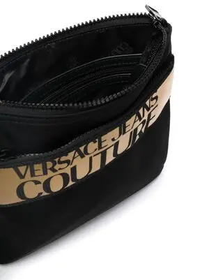 Versace Logo-print Zip-fastening Shoulder Bag