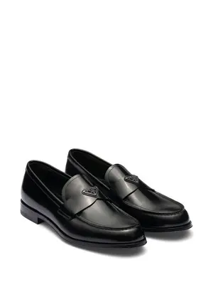 Prada Brushed Leather Loafers