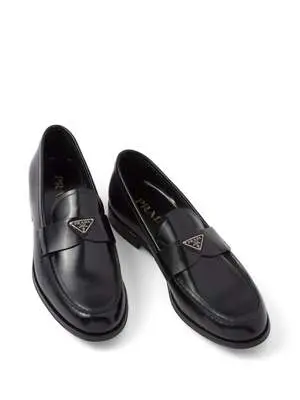 Prada Brushed Leather Loafers