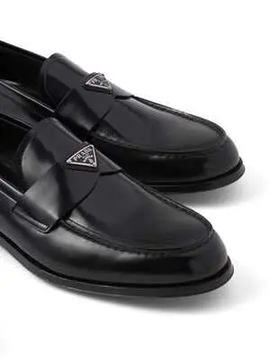 Prada Brushed Leather Loafers