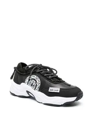 Just Cavalli Logo-print Leather Sneakers