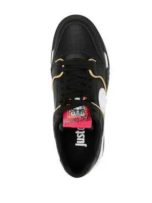 Just Cavalli Tiger Head-motif Leather Sneakers - Black