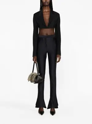 MUGLER Cropped Twill Blazer