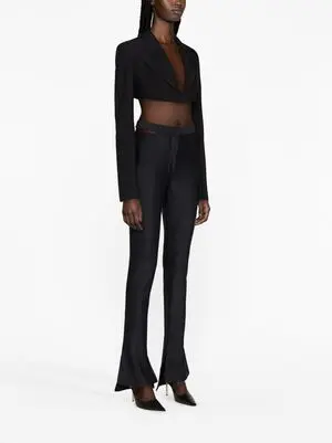 MUGLER Cropped Twill Blazer