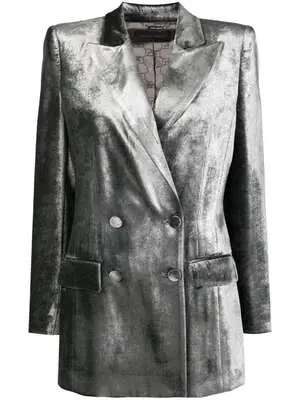 Alberta Ferretti Double-breasted Velvet Jacket