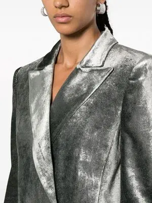 Alberta Ferretti Double-breasted Velvet Jacket