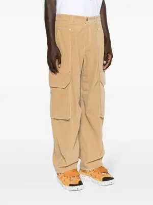 Palm Angels Corduroy Cargo Trousers - Brown