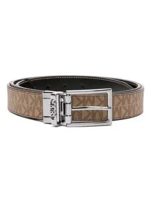 Michael Kors Logo-print Reversible Belt - Black