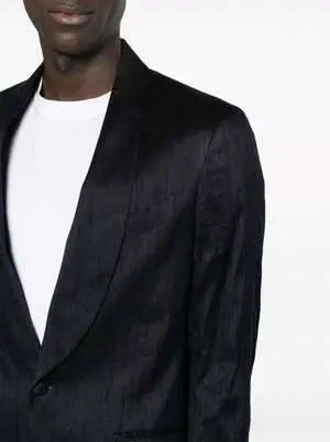 LARDINI Single-breasted Silk Blazer