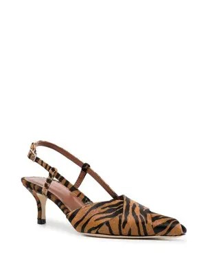 REJINA PYO 50mm Leather Slingback Pumps