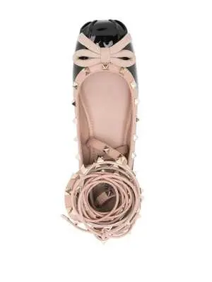 Valentino Garavani Rockstud Leather Ballerinas