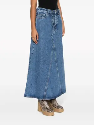 GANNI High-waisted Denim Maxi Skirt