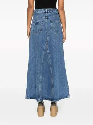 GANNI High-waisted Denim Maxi Skirt