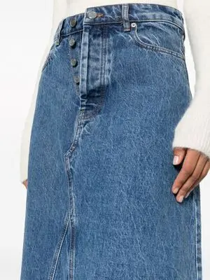 GANNI High-waisted Denim Maxi Skirt