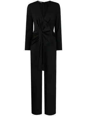 Alberta Ferretti Enver Bow-detail Jumpsuit - Black