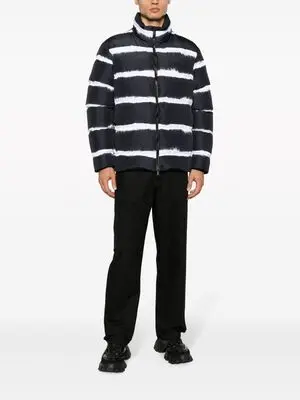 Moncler Striped Puffer Jacket - Black