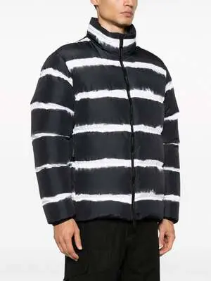 Moncler Striped Puffer Jacket - Black