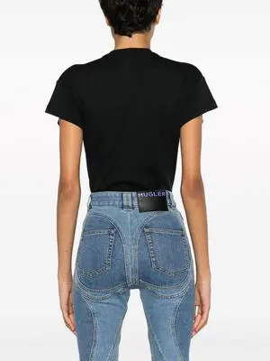 MUGLER Zip-detail Short-sleeve Bodysuit