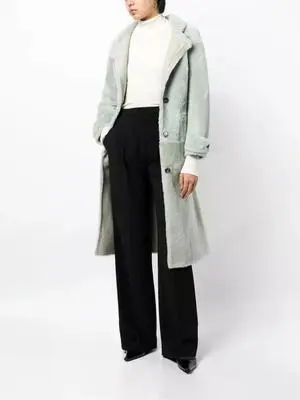 YVES SALOMON Button-up Mid-length Coat