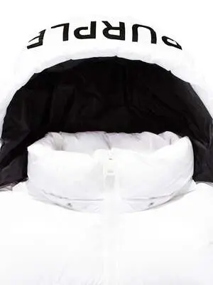 PURPLE BRAND Logo-print Padded Jacket - White
