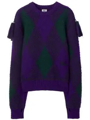 Burberry Diamond-pattern Wool Jumper