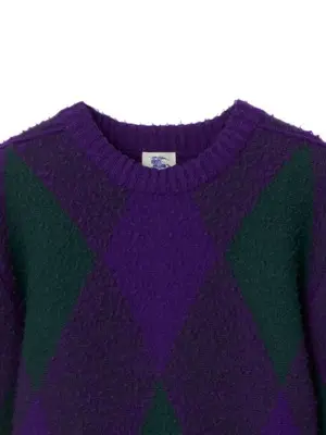 Burberry Diamond-pattern Wool Jumper