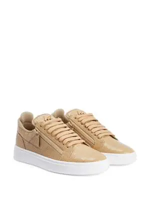 GIUSEPPE ZANOTTI Double-zip Low-top Sneakers - Neutrals