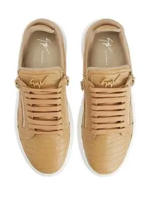 GIUSEPPE ZANOTTI Double-zip Low-top Sneakers - Neutrals
