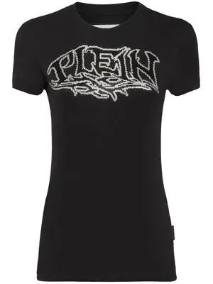 Philipp Plein Logo Cotton T-shirt - Black