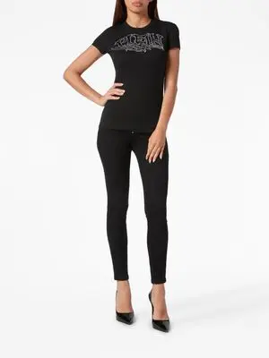 Philipp Plein Logo Cotton T-shirt - Black