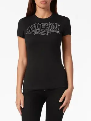 Philipp Plein Logo Cotton T-shirt - Black