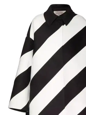 Valentino Garavani Compact Stripe Virgin Wool-cashmere Coat